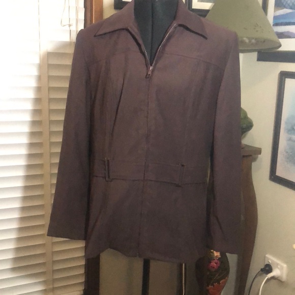 liz Jordan | Jackets & Coats | Liz Jordon Stunning Faux Brown Suede ...